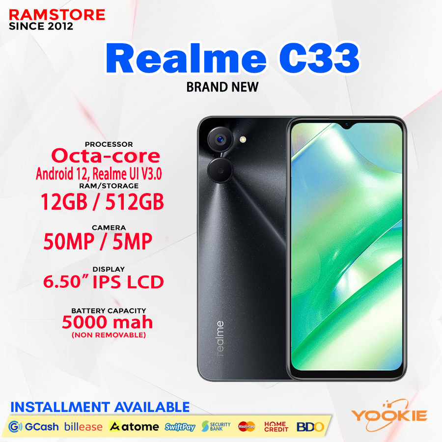 Brand Original Real-me C33 5G Smartphone 5000mAh 12GB+512GB 6.5-inch ...