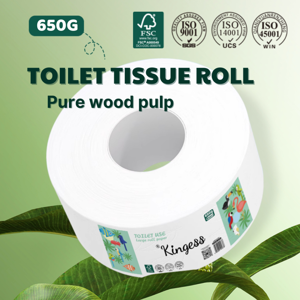 Kingess 500g 650g 4 Ply Big Toilet tissue Roll Toilet Paper Bathroom ...