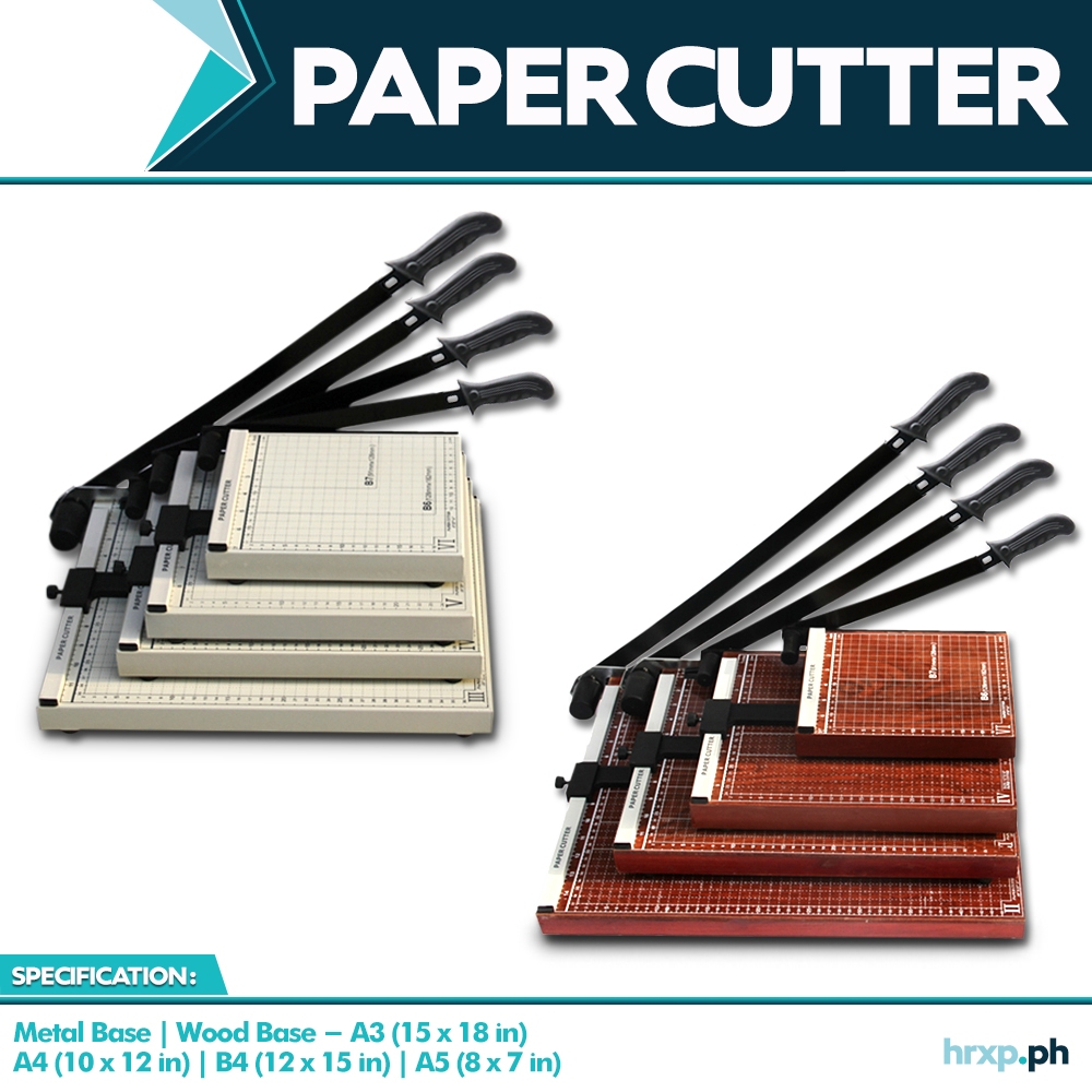 Quaff Paper Cutter Metal/Wood Base A3 / B4 / A4 / A5 Size | Shopee ...