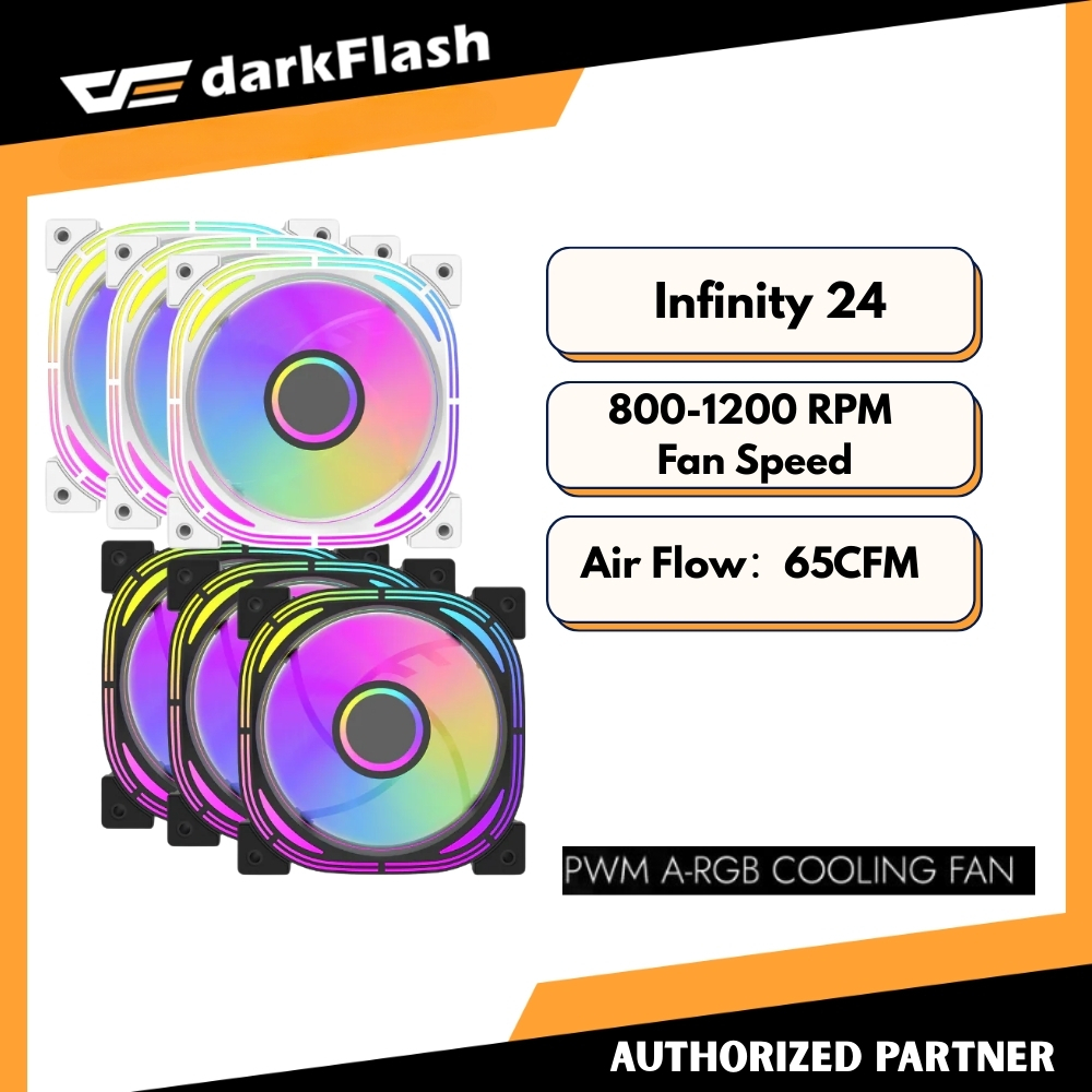 DarkFlash Infinity 24 ARGB 3-in-1 Case Fan | Shopee Philippines