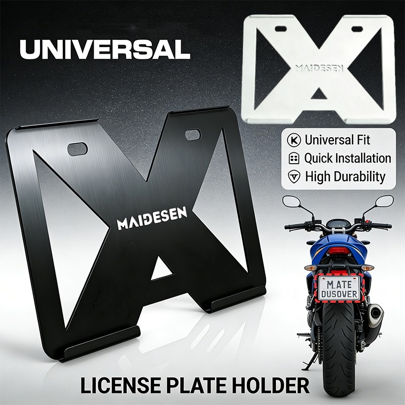 UNIVERSAL METAL PLATE HOLDER BLACK PLATE NUMBER HOLDER MOTORCYCLE ...