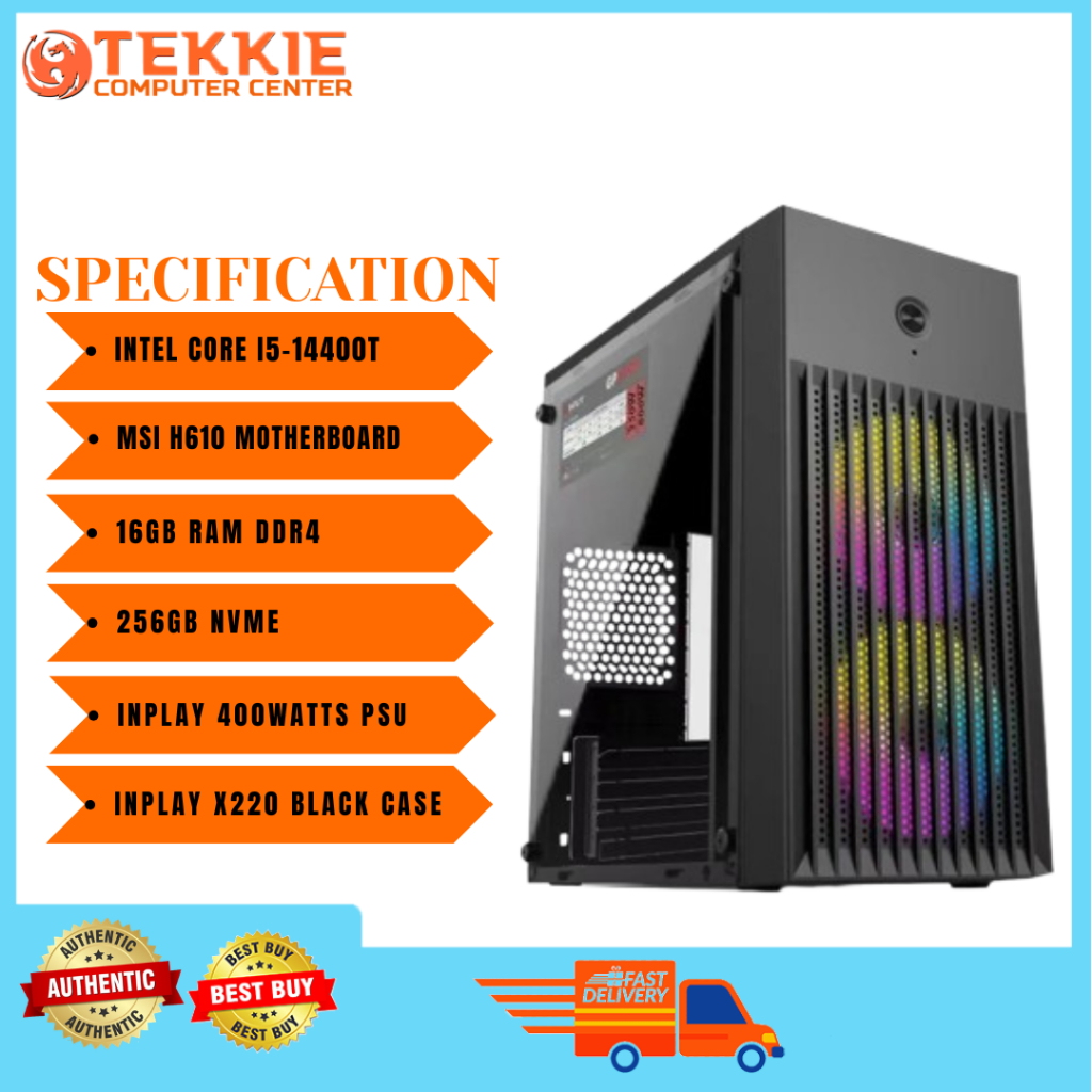Gaming System Unit – i5-14400T | MSI H610 | 16GB DDR4 | 256GB NVMe ...