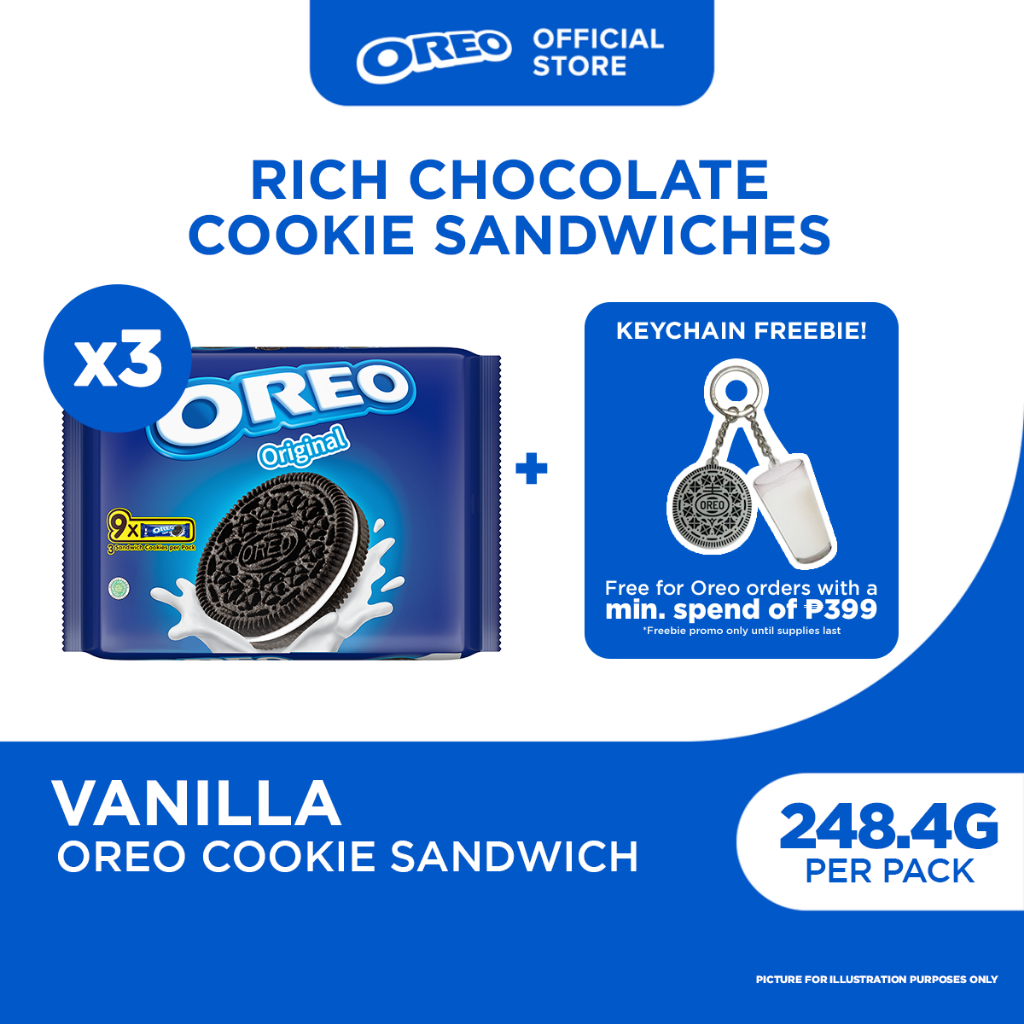 Oreo Cookies Vanilla Multi Pack, Set of 3 x 248.4g - Perfect Biscuit ...
