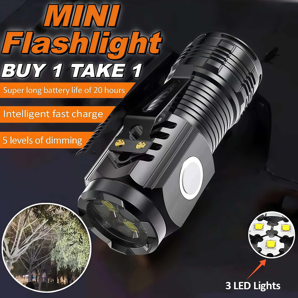 Shop flashlight rechargeable heavy duty for Sale on Shopee Philippines