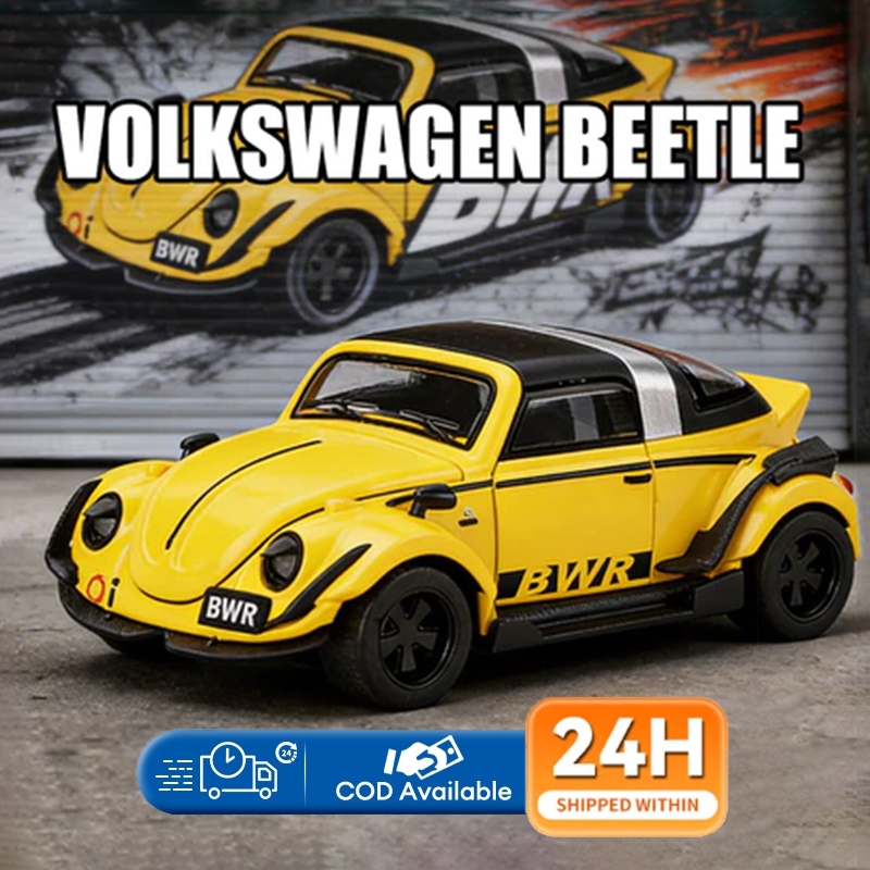 1: 32 Volkswagen Beetle Simulation Alloy Toy Car Model Pull Back Sound ...
