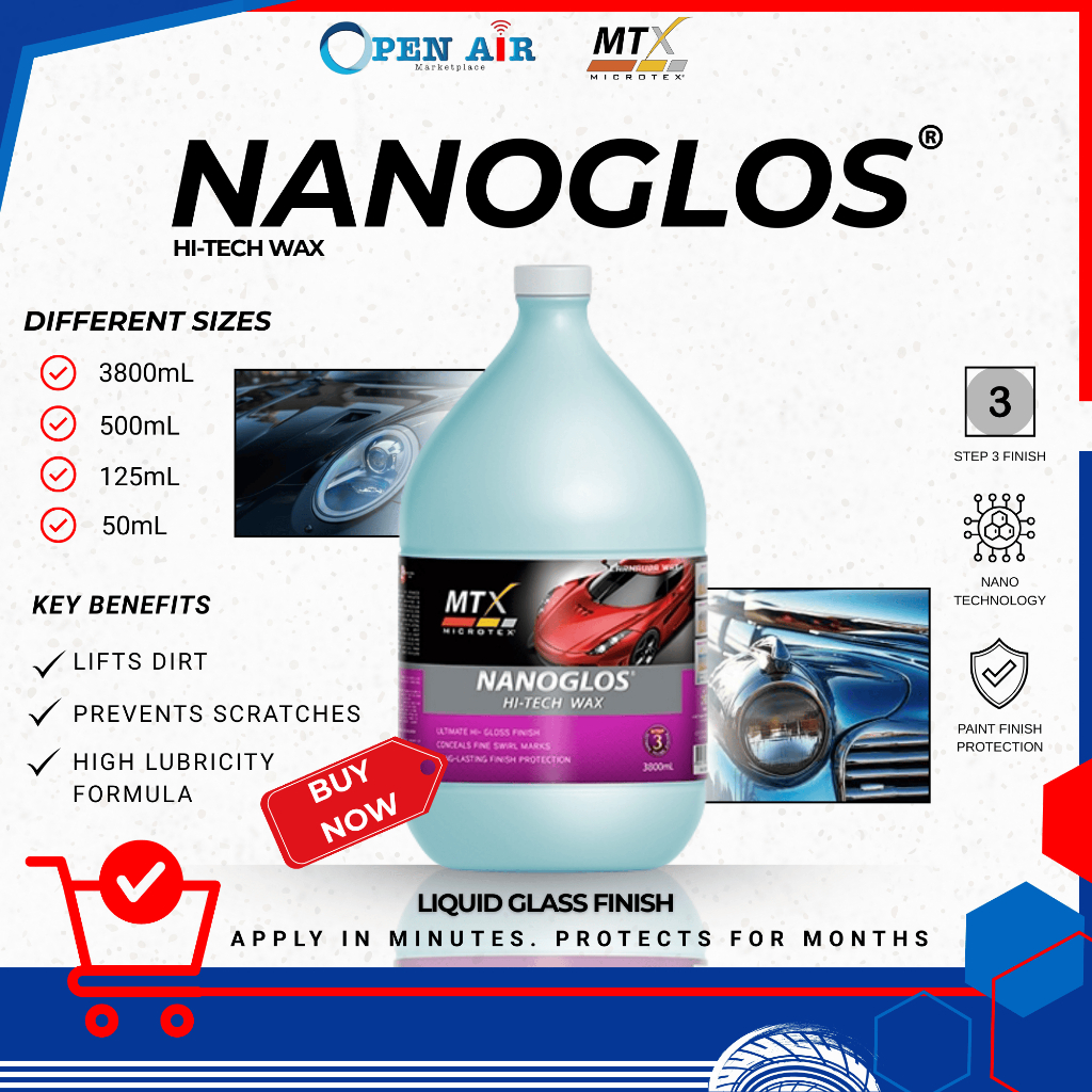 Nano Glos Microtex® (3800mL) | Hi-Tech Wax with Carnauba Wax | Shopee ...