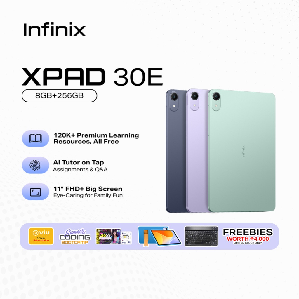 Infinix XPAD 30e 4G LTE + WiFi, 8+256, 120K Free Resources, 11" FHD+ ...
