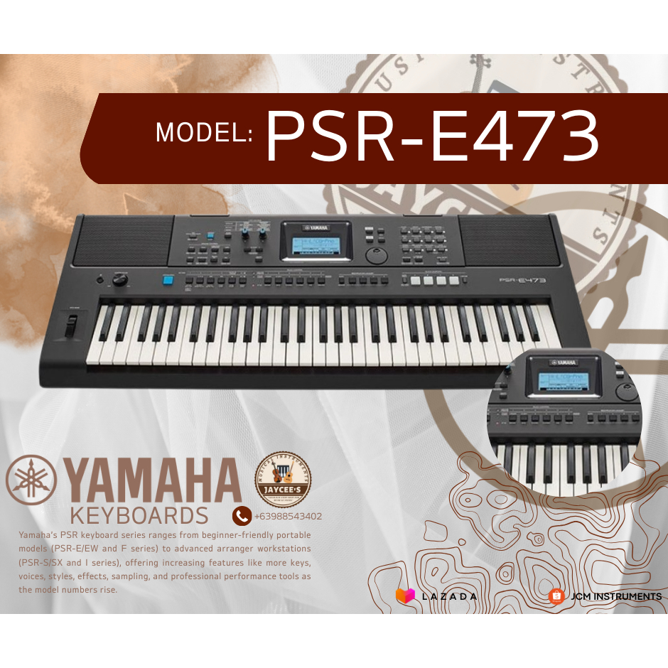 YAMAHA PSR-E473 Piano Keyboard | Shopee Philippines