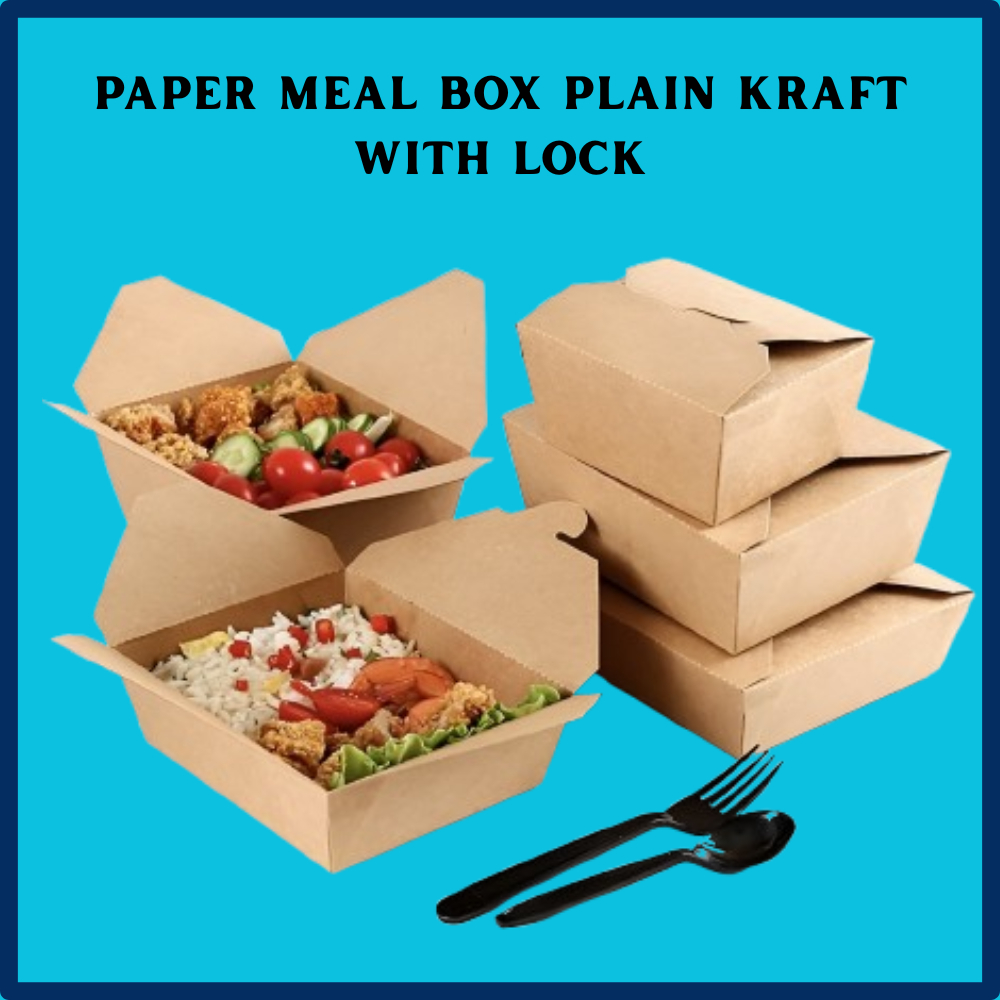 Kraft Food Box Takeout Meal Box Water Resistant Oil Resistant Paper ...
