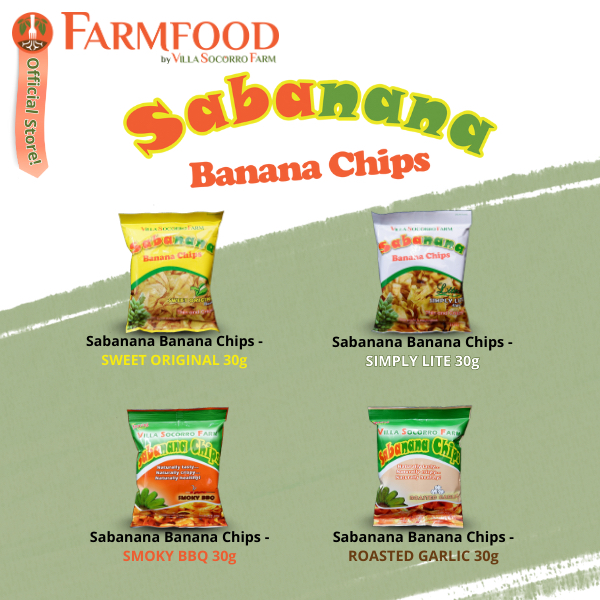 Villa Socorro Farm Sabanana Banana Chips 30 grams | Shopee Philippines