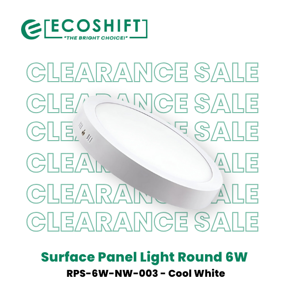 Ecoshift Surface Panel Light Round 6W Cool White | Shopee Philippines