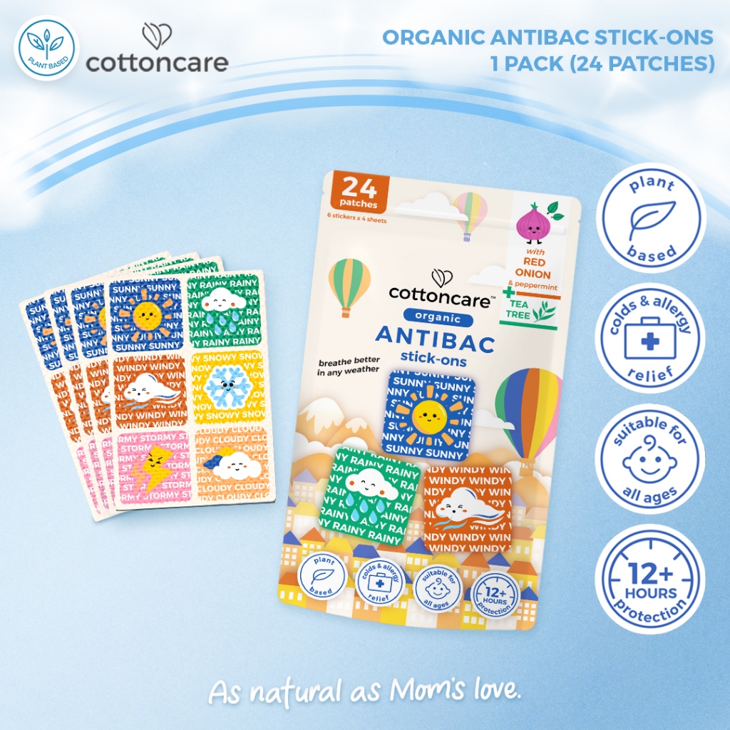 Cottoncare™ (24pcs) Organic Antibac Tea Tree Stick Ons Sticker Patch ...