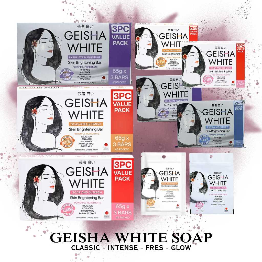 Geisha White Soap 2-3 Pack | Intense, Classic, Glow, Fresh | Whitening ...