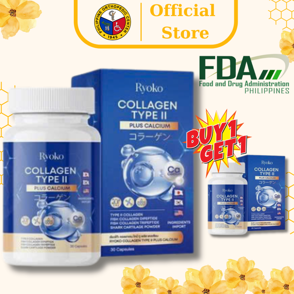Ryoko Collagen Type II Plus Calcium Tablets Support Healthy Bones ...