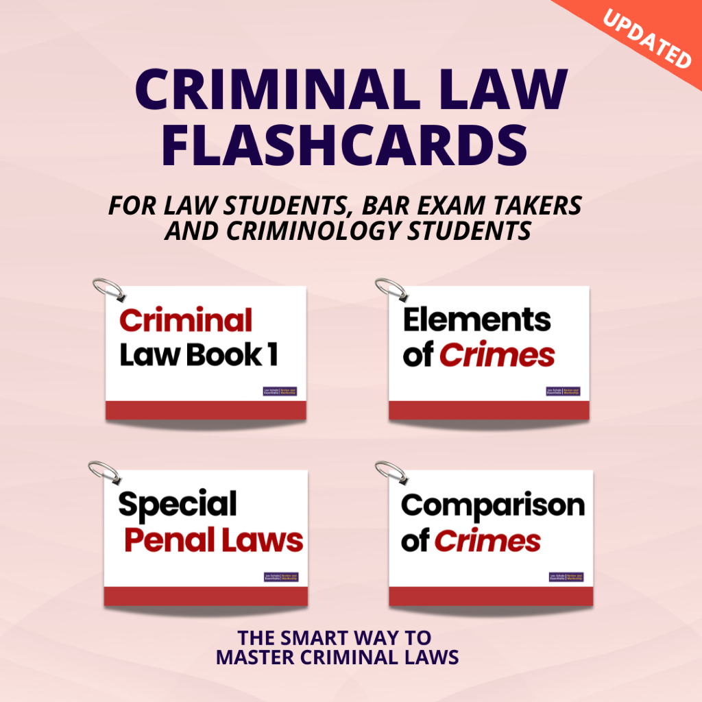 Criminal Law Flashcards Reviewer for Law Students, Bar Exam Taker and ...