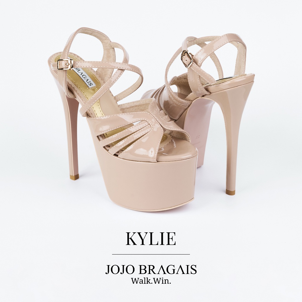 Jojo Bragais Kylie Nude-Glossy 6.5-Inch High Heels | Pageant Heels ...