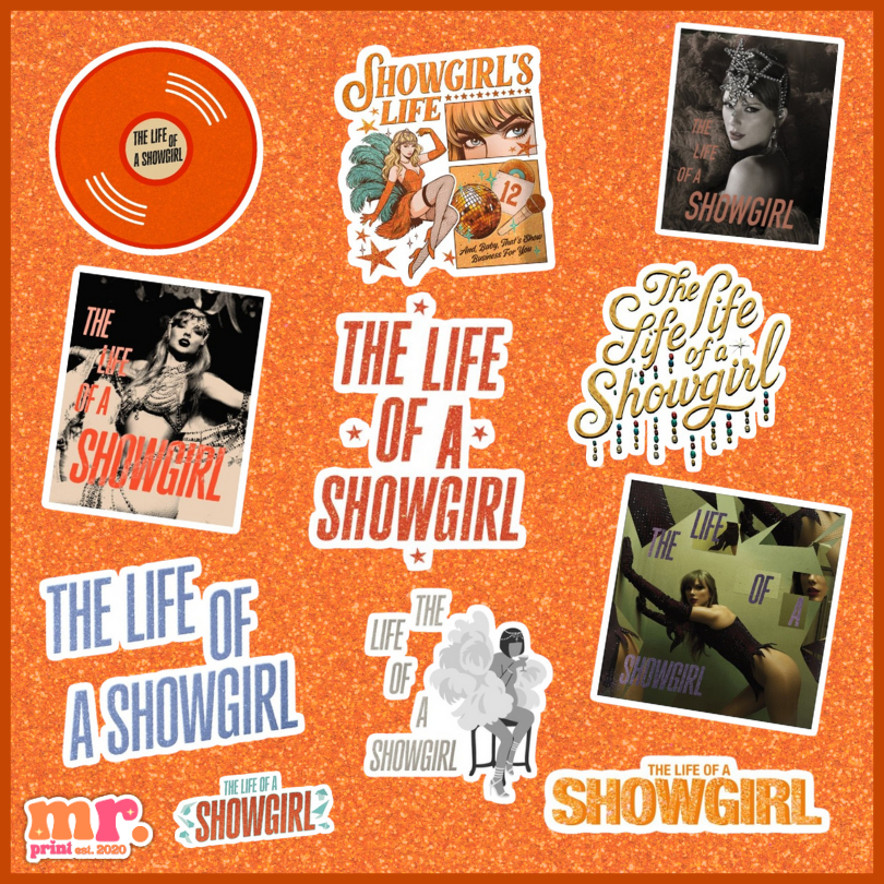 THE LIFE OF A SHOWGIRL STICKERS TAYLOR SWIFT WATERPROOF STICKER ...