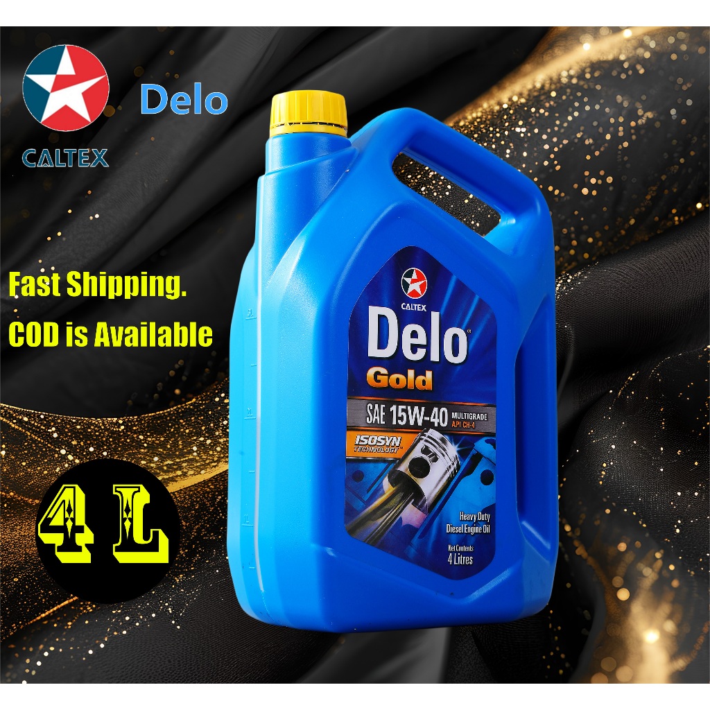 Caltex Delo Gold SAE 15W-40 Engine Oil 4L Multigrade Heavy Duty Diesel Engine Oil | Shopee ...
