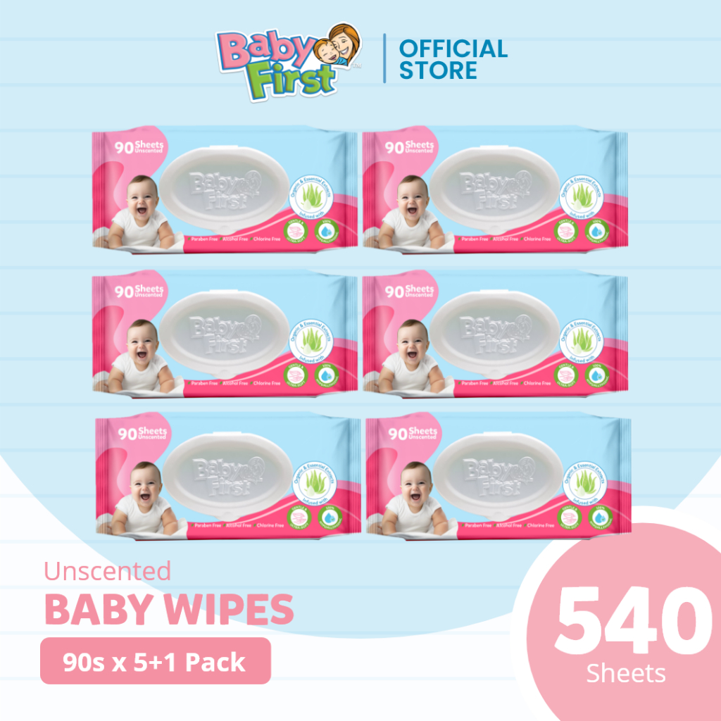 Baby First Baby Wipes 90 Sheets 5+1 Pack (540 Sheets) | Shopee Philippines