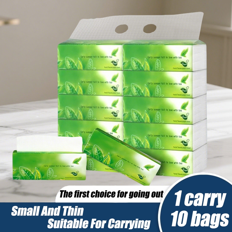 Green Kitchen Tissue Soft Environmentally Friendly Portable tissues ...