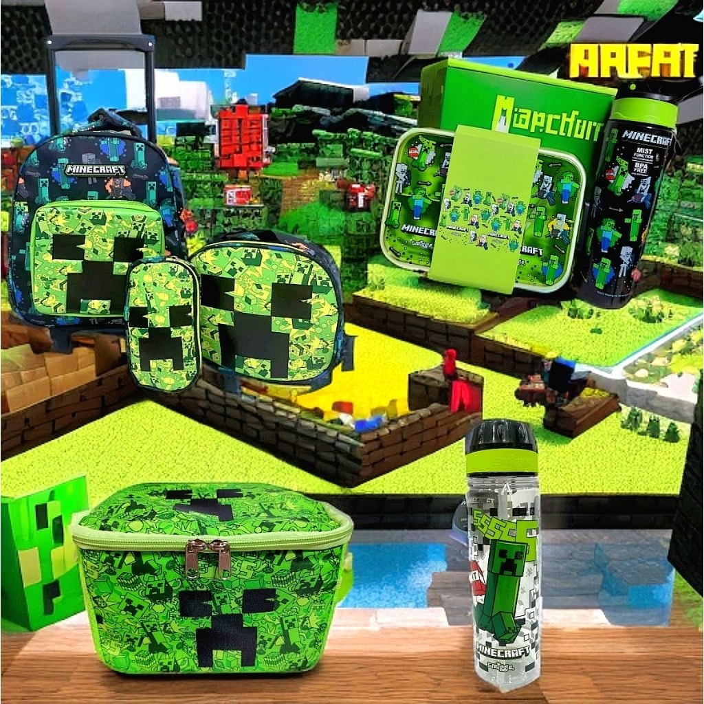 Smiggle Minecraft Bag, School supplies | Shopee Philippines