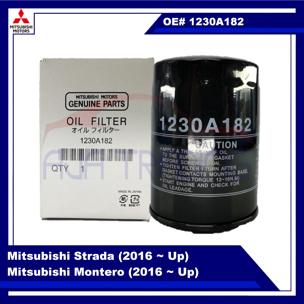 Oil Filter (1230A182) Mitsubishi Montero Gen3 (2016 - Up), Mitsubishi ...