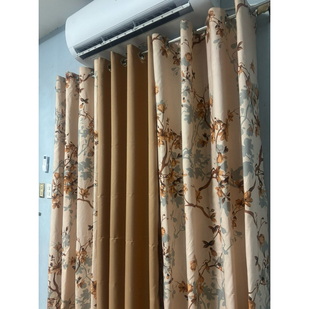 Sakura Mocha 8 Rings Curtain Sold Per Piece or Set High Quality ...