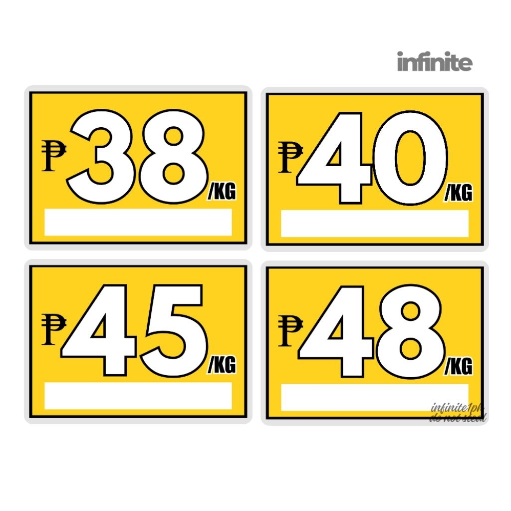 Bigasan Price - Bigas Laminated Signage A4 A5 Size | Shopee Philippines