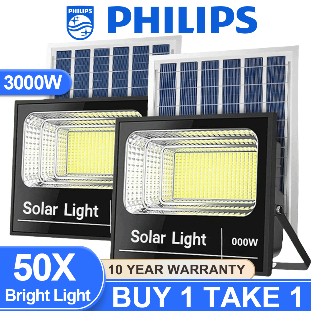 BUY 1 TAKE 1 3000W Solar Light Outdoor LED Solar Flood Ligh ts ...