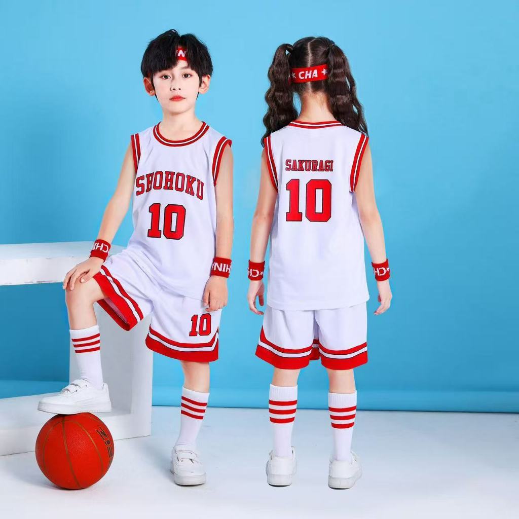 Slam Dunk jersey Sakuragi Hanamichi Rukawa Kaede Shohoku team children ...