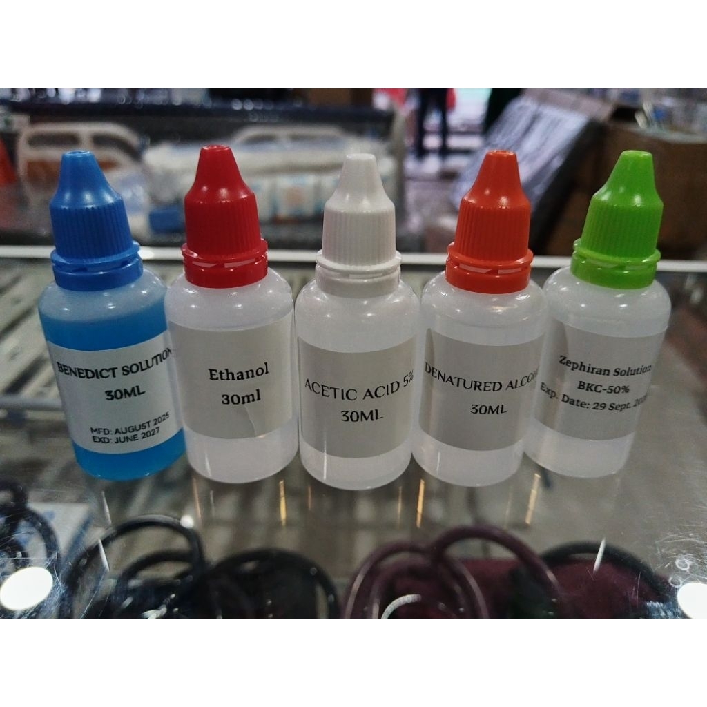 Benedict Solution 30ml, Acetic Acid 30ml, Denatured Alcohol 30ml ...