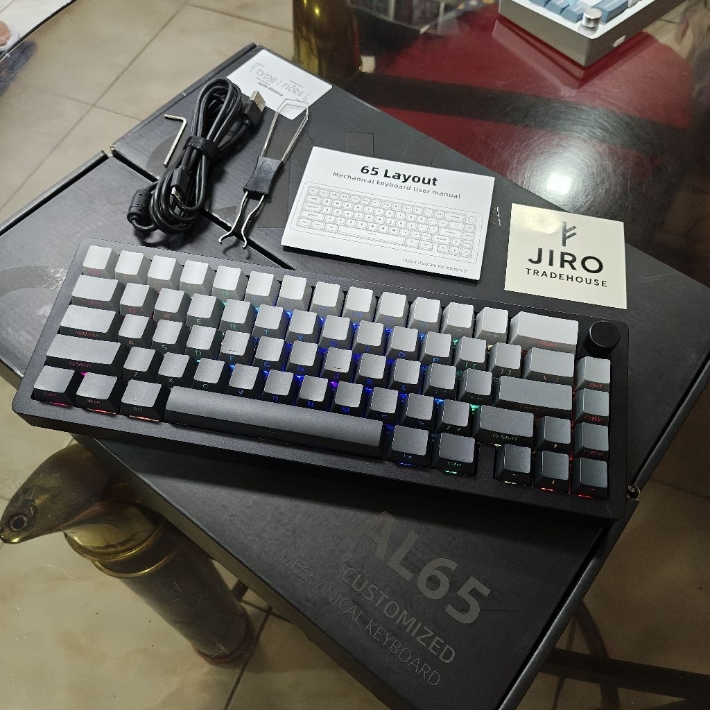 Wireless Mechanical Keyboard 65% Aluminum Nimbus Cloud Keycaps (type ...