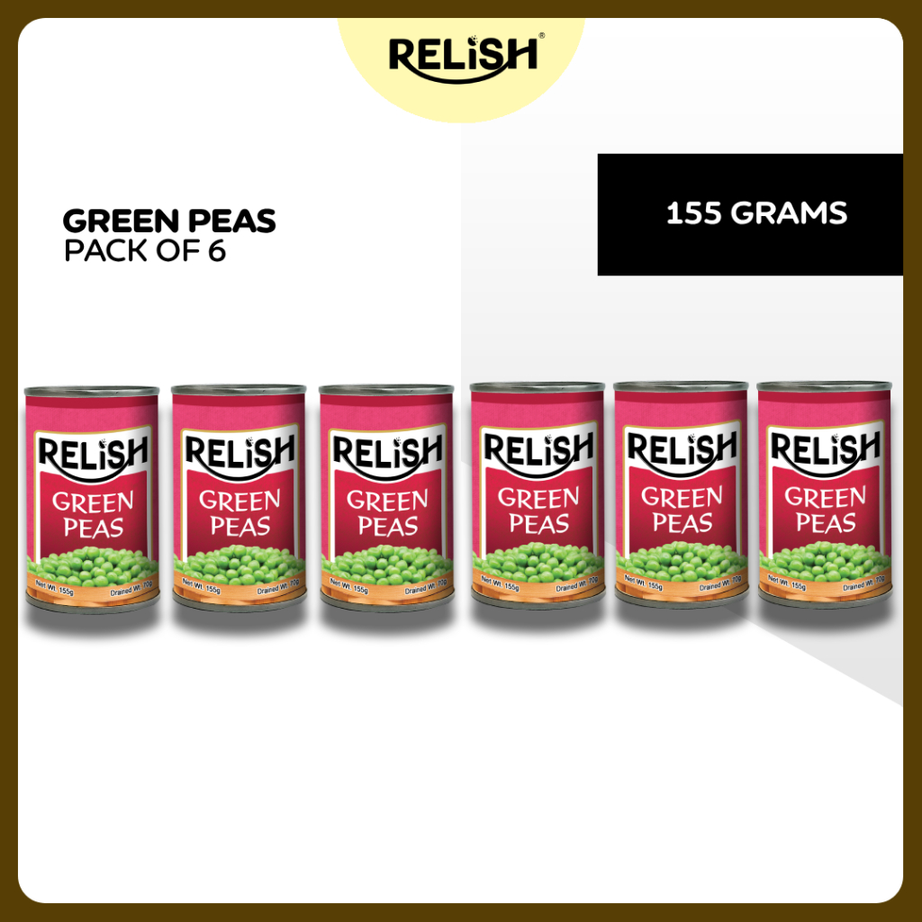 Relish Green Peas 155 grams- Pack of 6 | Shopee Philippines