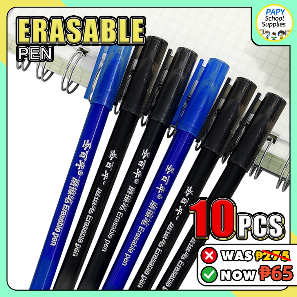 10pcs Giant Writing Erasable Pen Friction Pen Erasable Ballpen With ...
