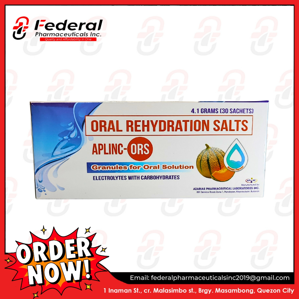 ORAL REHYDRATION SALT MELON 4.1g SACHET (APLINC-ORS) 30's EXP: 05/2027 ...
