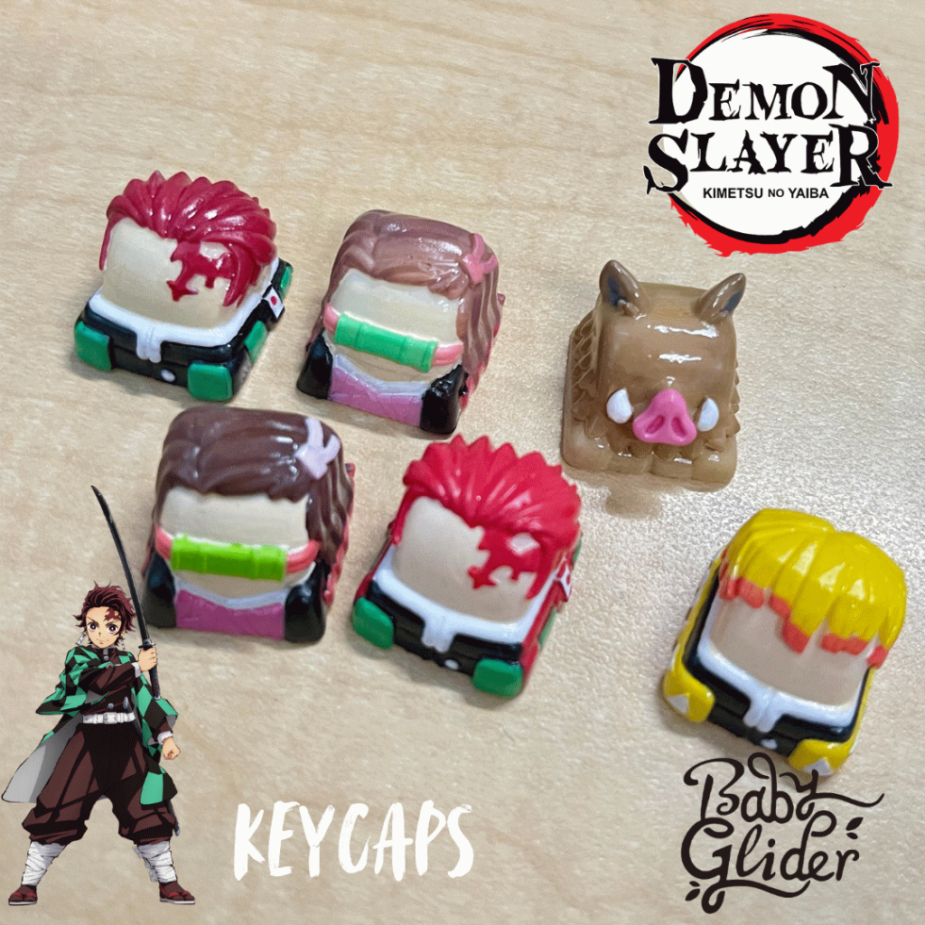 Anime & Gaming Hand-Painted 3D Prints Artisan Keycaps Demon Slayer ...