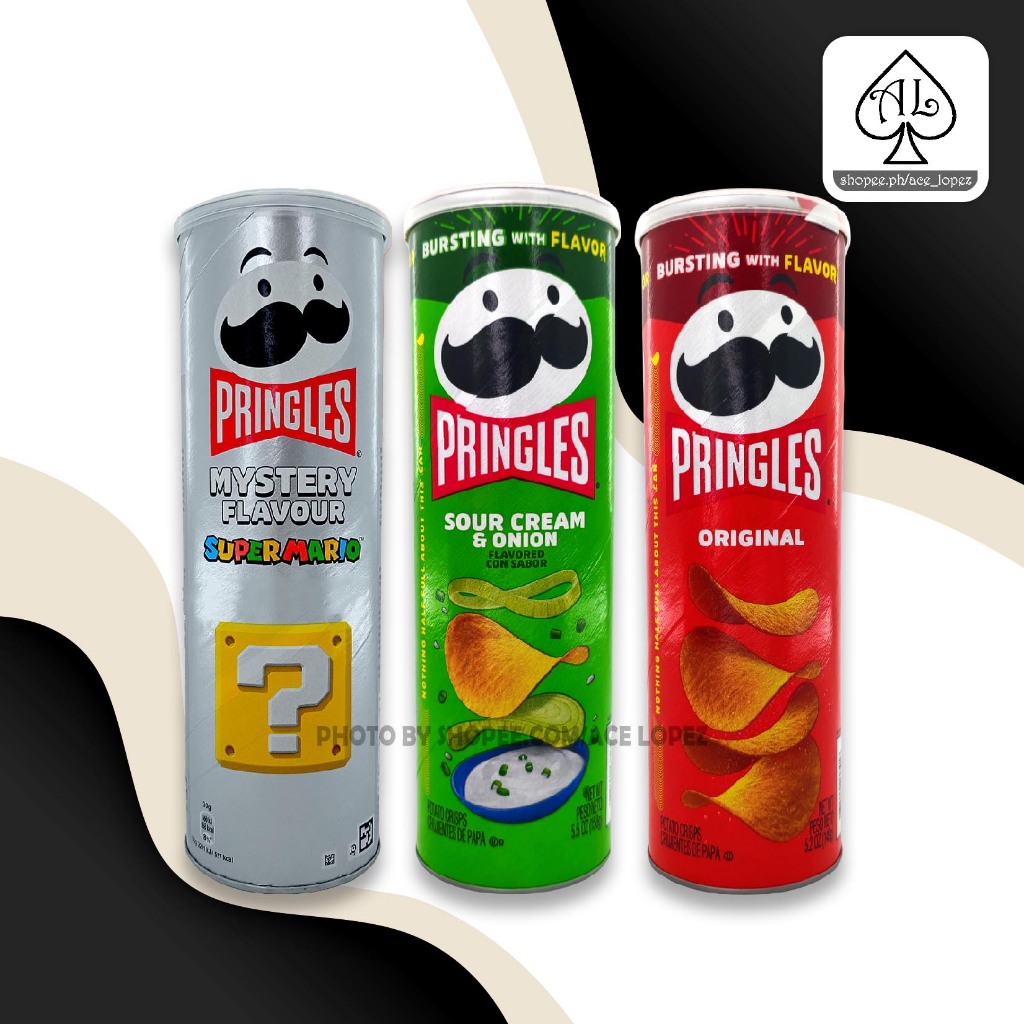 Pringles Potato Crips USA (Mystery Flavor Super Mario, Sour Cream ...