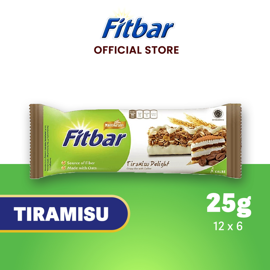 Fitbar Cereal Bar Tiramisu Regular Pack (12 x 22g) | Shopee Philippines