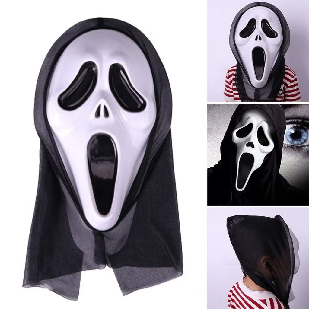 Minshop. Halloween Devil Cosplay Mask Melting Face Adult Horror Party ...