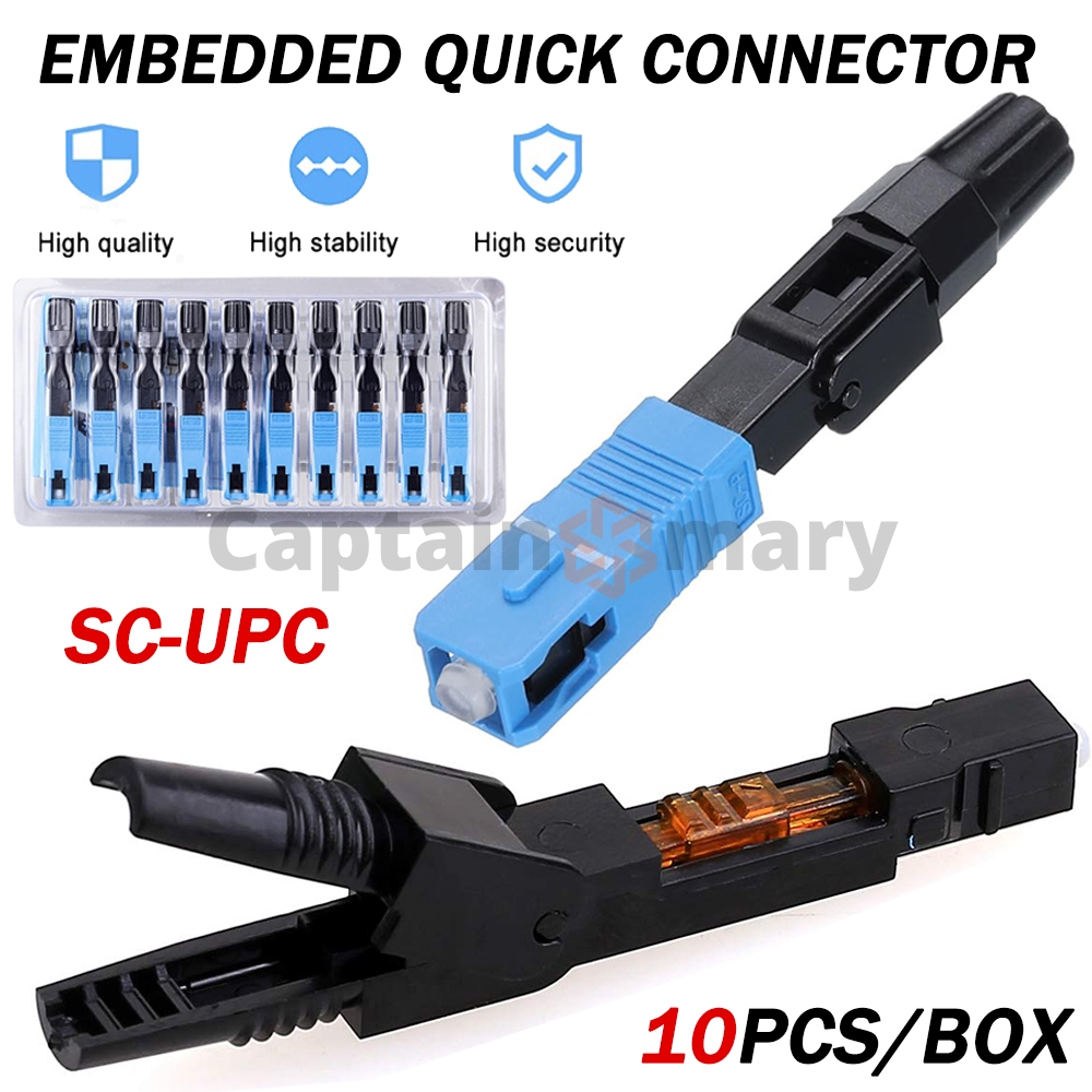 10PCS Fast Connector SC-UPC Fiber Optic Quick Cold UPC Embedded Fiber ...