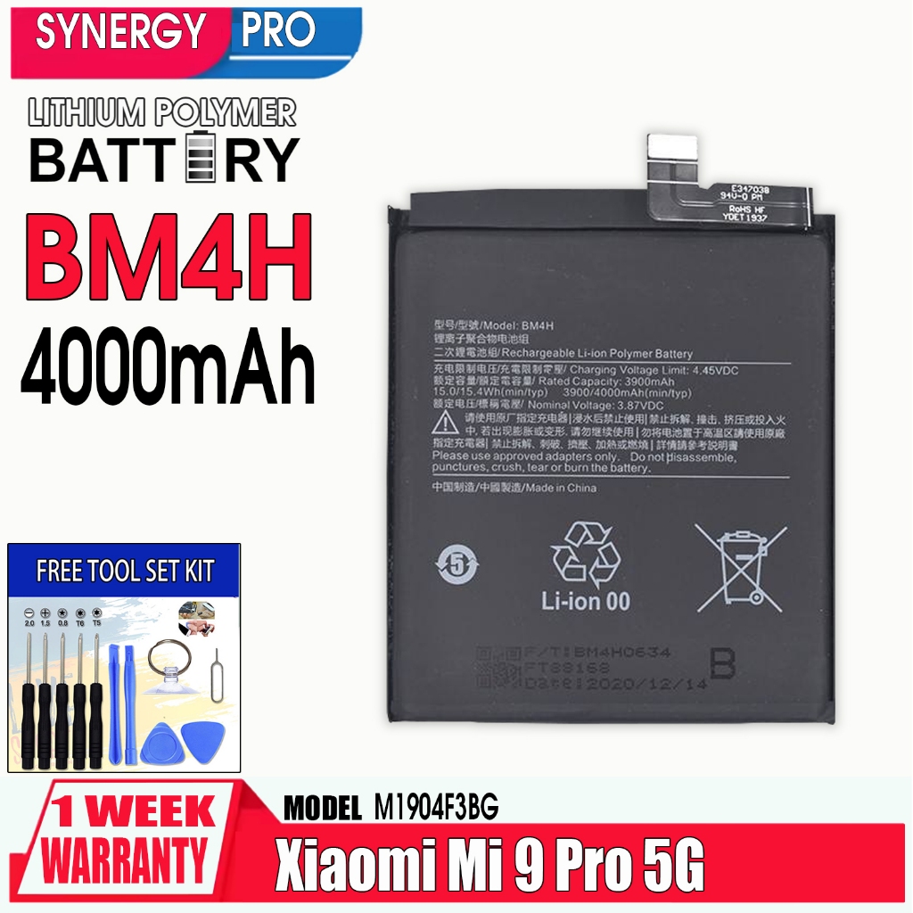 BM4H BATTERY FOR XIAOMI MI 9 PRO 5G BATTERY MODEL BM4H 4000MAH CAPACITY ...
