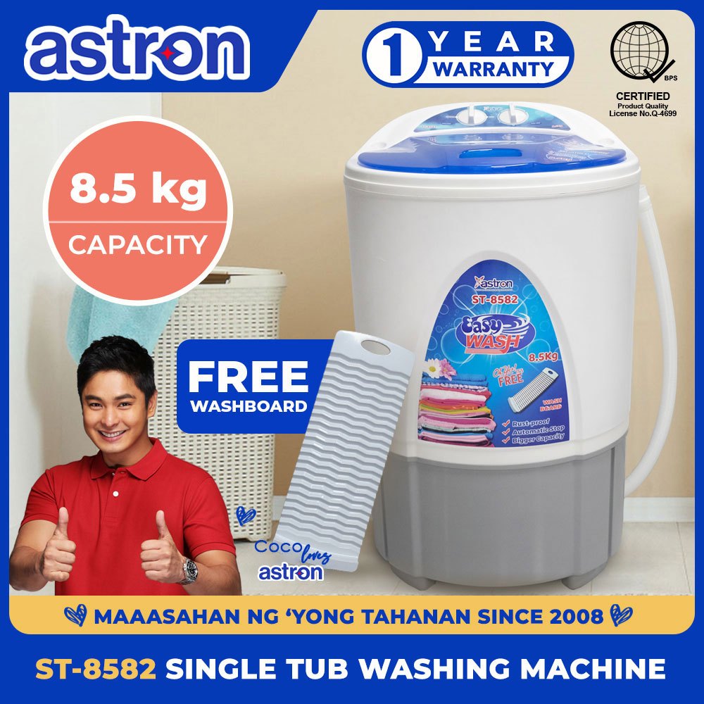 Astron ST8582 Single Tub Washing Machine - Blue | 8.5kg Capacity ...