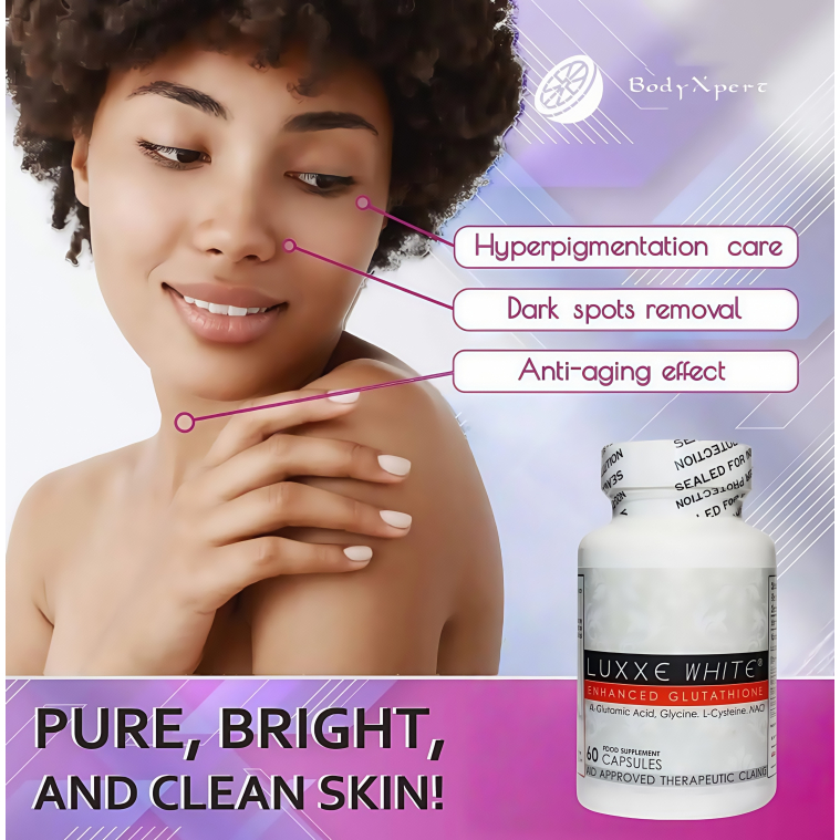 Authentic Luxxe White Enhanced Glutathione Whitening Capsule Skin Whitening 60 capsules | Shopee ...