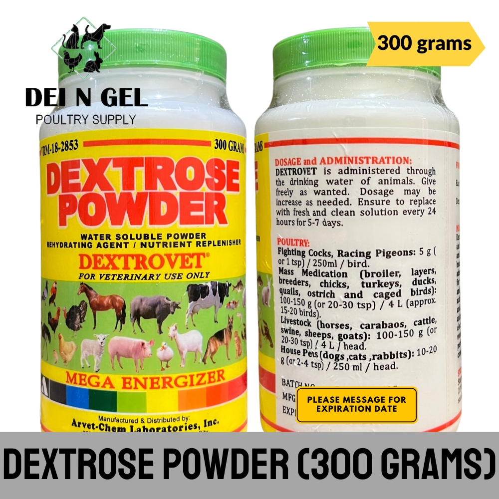 Dextrovet Dextrose Powder 300grams (1 Bottle) | Shopee Philippines
