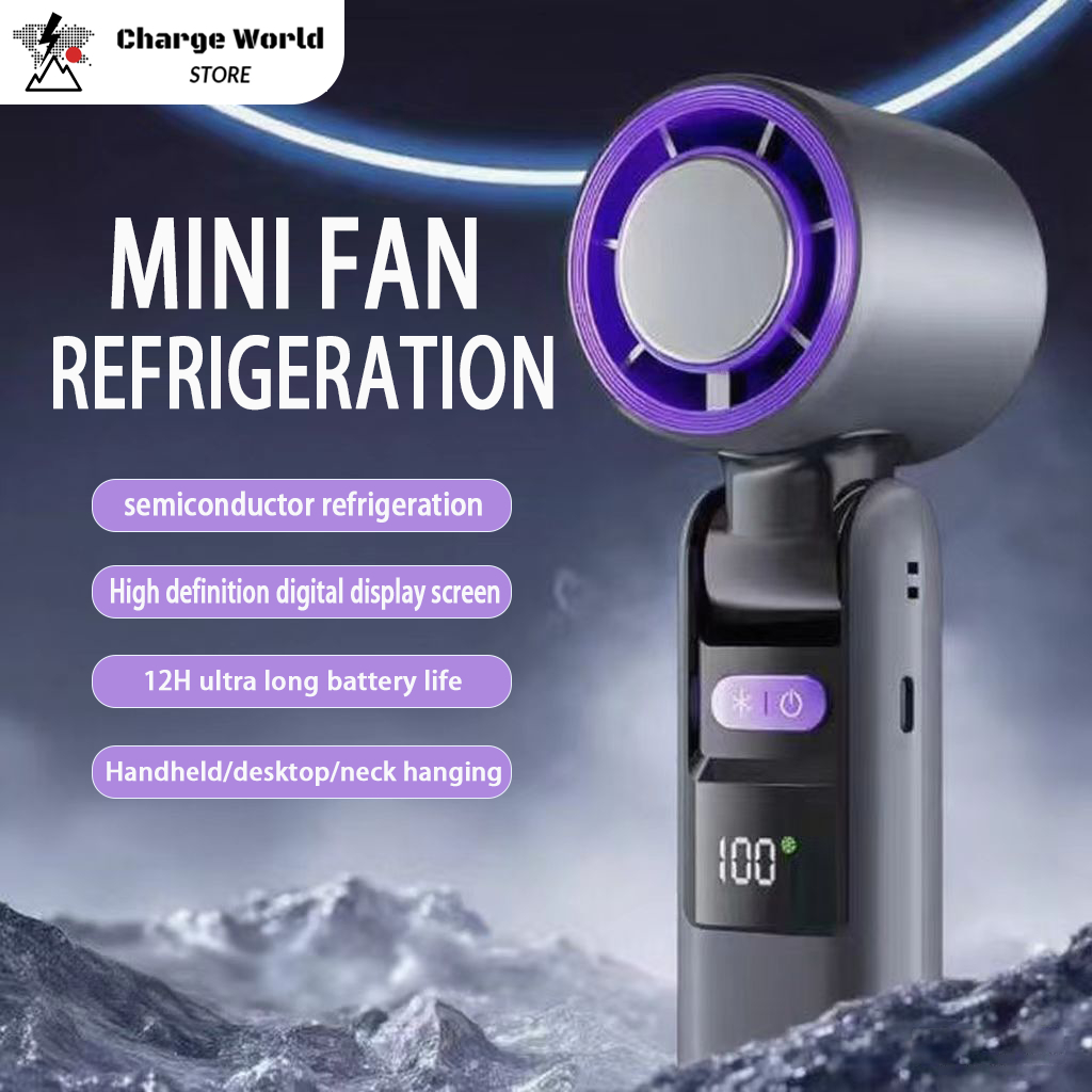 K801 portable cooling fan speed turbo mini fan 4000mAh battery with digital display | Shopee ...