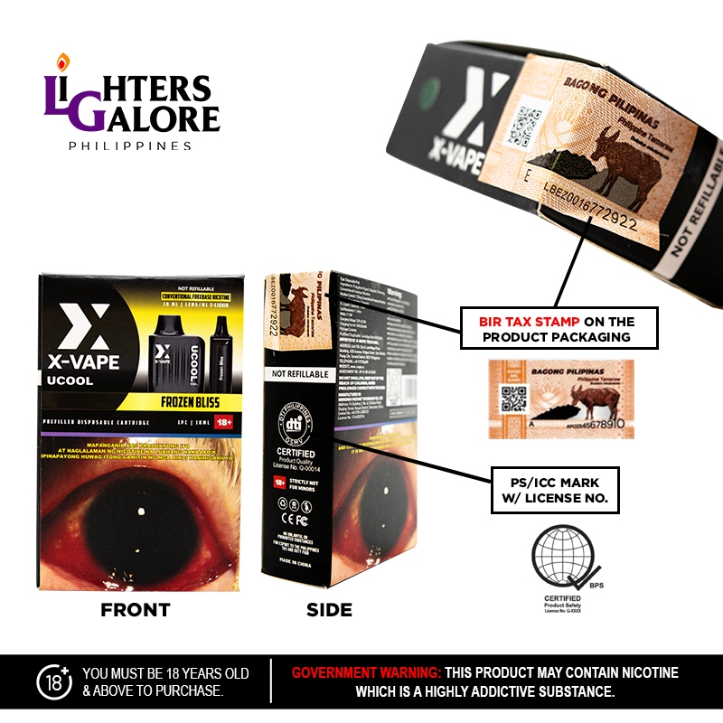 Lighters Galore - X- Ucool Pre-filled Pod | Battery | Shopee Philippines