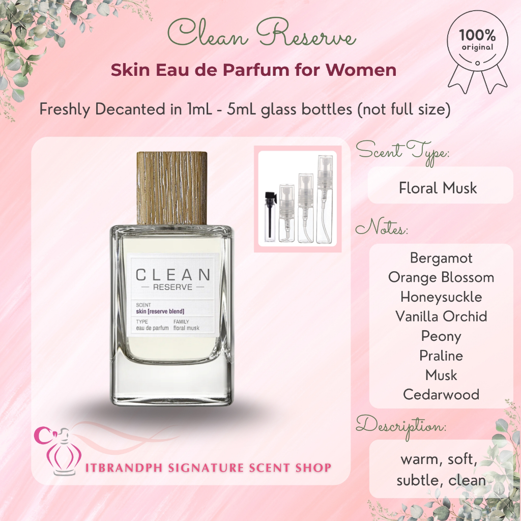 Decant Clean Reserve Skin Eau de Parfum for Women (NOT FULL BOTTLE ...