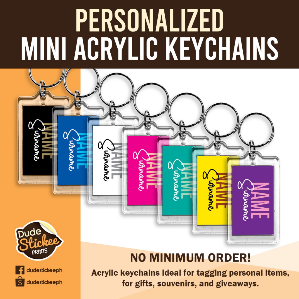 PERSONALIZED MINI ACRYLIC KEYCHAINS | Shopee Philippines