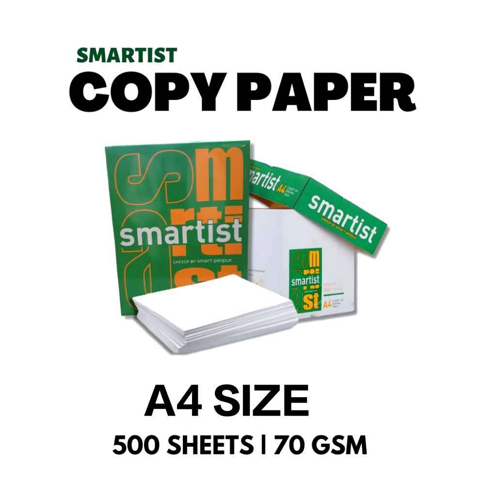 A4 COPY PAPER 70 gsm 500 sheets for 1 ream SMARTIST 210x297mm white ...