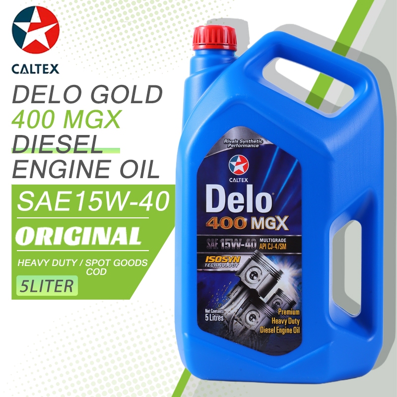 Caltex Delo Gold 400 MGX 15W40 5L Diesel Synthetic 1 Gallon Car And ...